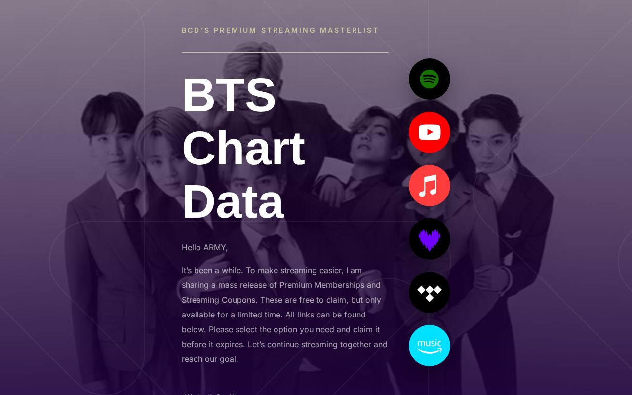 BCD’s Premium Streaming Masterlist